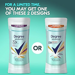 Degree Antiperspirant Deodorant Sexy Intrigue 72-Hour Sweat & Odor Protection Antiperspirant Deodorant For Women with Body Heat Activated Technology 2.6 oz
