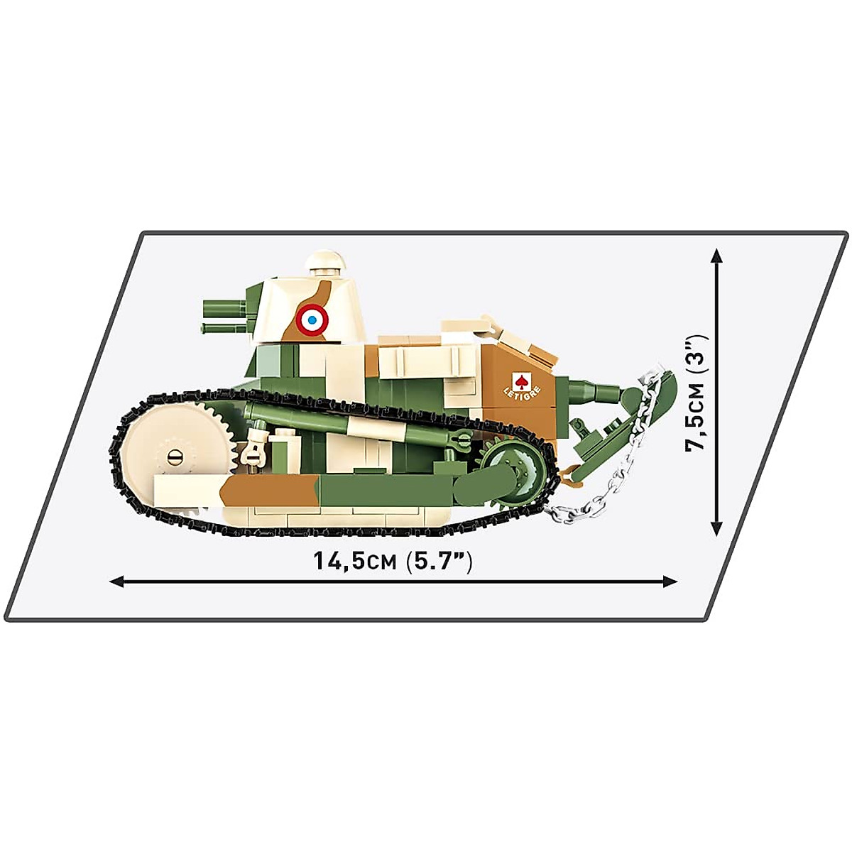 COBI Historical Collection Great War Renault FT Musée des Blindés Saumur Light Tank
