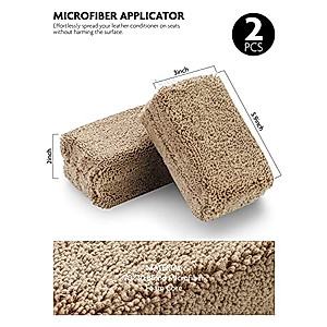 Fantasticlean 9PCS Car Interior Detailing Set, Microfiber Cloth & Applicator, Detailing Brushes, Natural Bristles, Scratch-Free & Ultra-Soft for Seats Leather Care or Cleaning