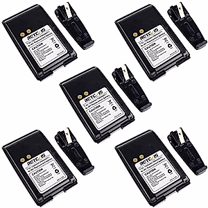 Retevis 2 Way Radio Battery Compatible with Motorola PMNN4071AR Mag One BPR40 A8 Walkie Talkies Belt Clip 1500mAh 7.2V Ni-MH Rechargeable Battery (5 Pack)