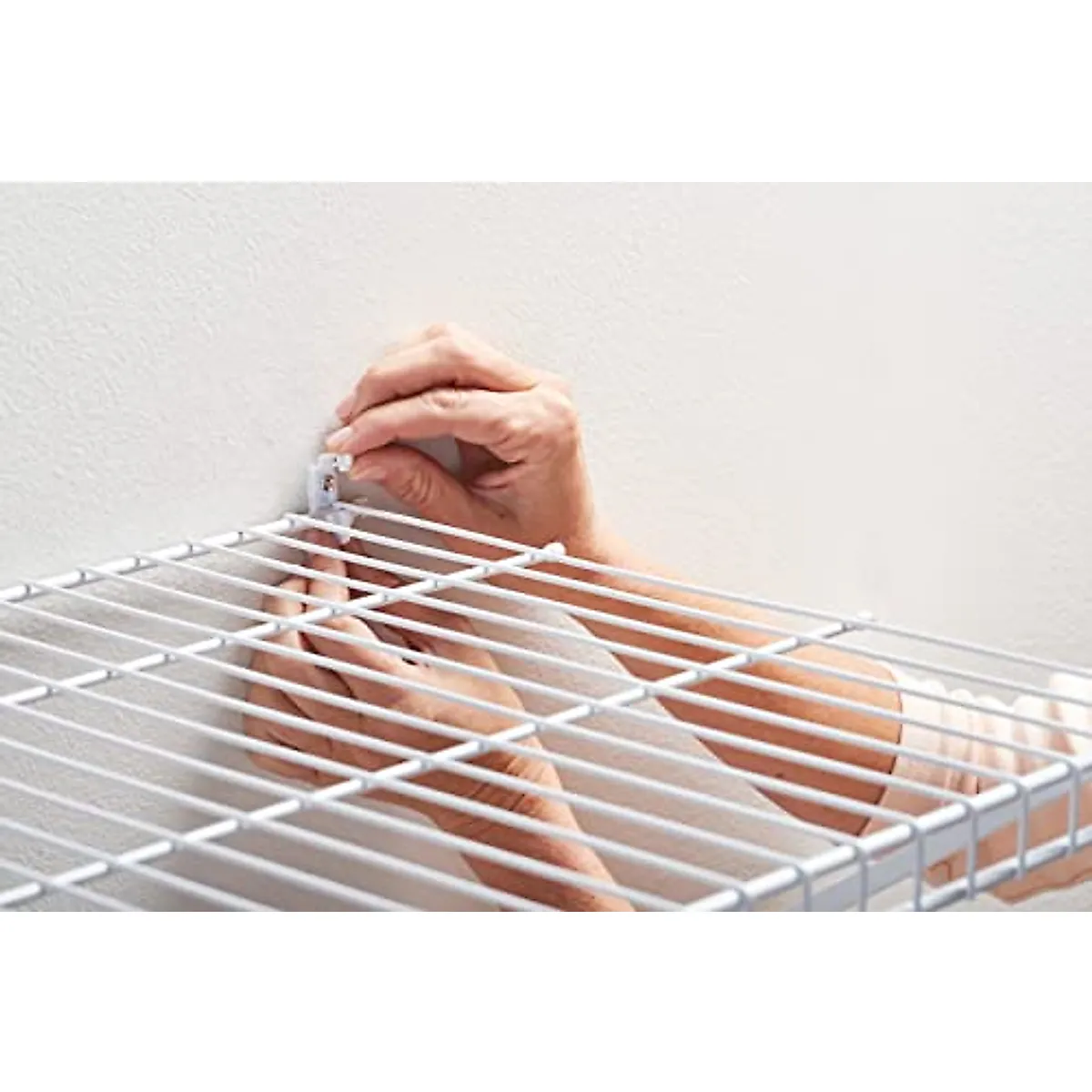 Rubbermaid Linen Closet Shelf Kit, 3-Feet, White, Wire Shelving System for Laundry Rooms, Linen Closets or Basements (Pack of 2)