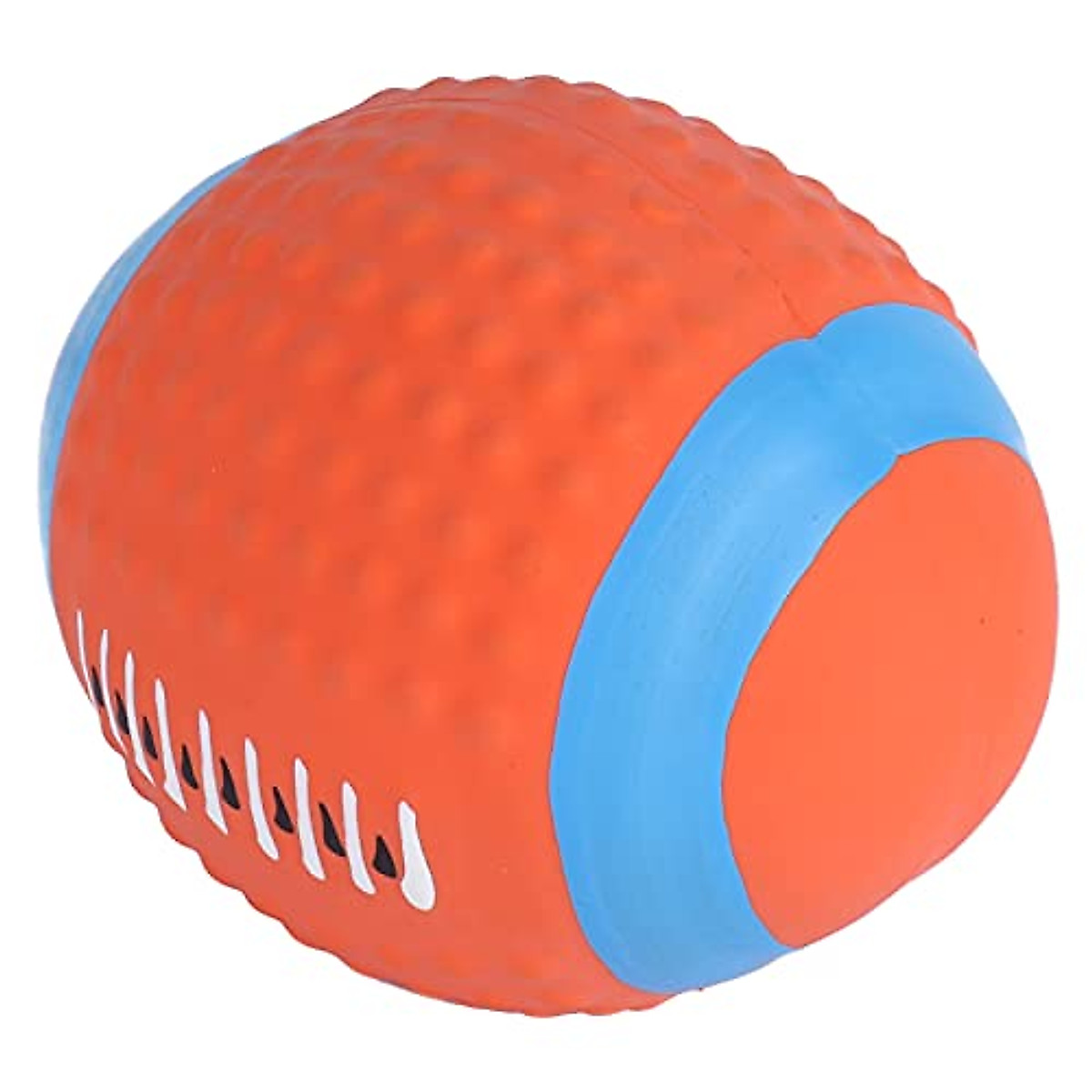 Qyebavge Durable Pet Rugby Toy Latex Squeaky Chew Ball for Dogs and Cats Teeth Cleaning Exercise Water Play