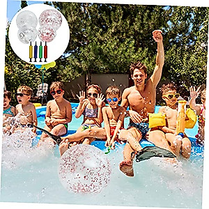 BESTOYARD 1 Set Inflatable Beach Ball Pool Ball Beach Pool Toys Ball inflator Summer Toys Beach Balls in Bulk Beach Toy Inflatable Glitter Ball Water Inflatable Ball Funny Beach Ball