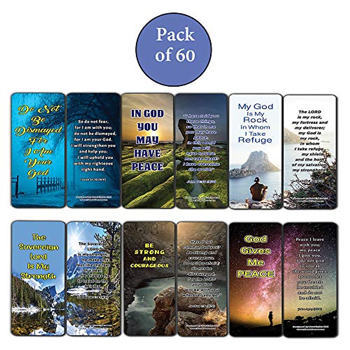 Stand Strong in Uncertain Times Bible Bookmarks (60-Pack) - Perfect Giftaway for Sunday School and Ministries