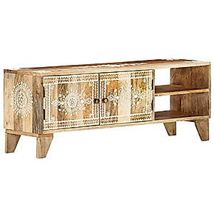 vidaXL TV Cabinet 43.3"x11.8"x15.7" Solid Wood Mango