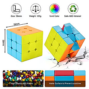 Speed Cube: Roxenda Profession 3x3x3 Speed Cube - Fast Smooth Turning - Solid Durable & Stickerless Frosted, Best 3D Puzzle Magic Toy - Turns Quicker Than Original