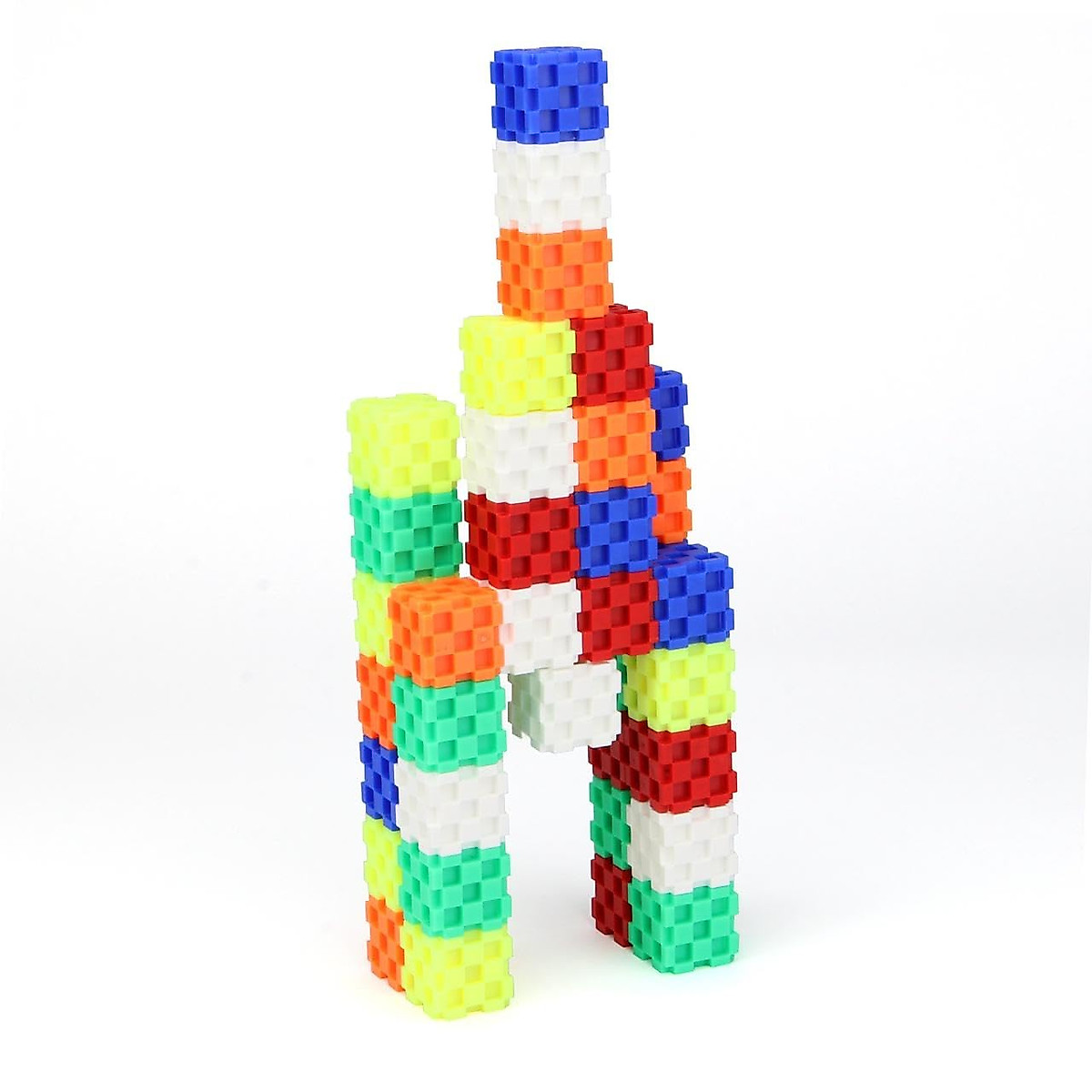 Building Blocks for Kids-72 Pcs Building Toys Set for Ages 3 & Up-Heavy Duty Plastic Blocks-Different Colored STEM Toy Building Sets-Develops Creativity, Imagination