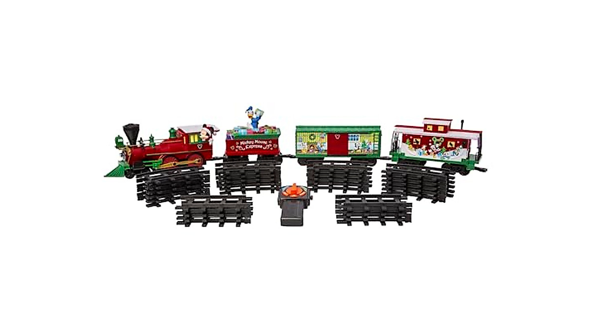 Disney Mickey Mouse Train Set with Remote and Lights for Kids 4+
