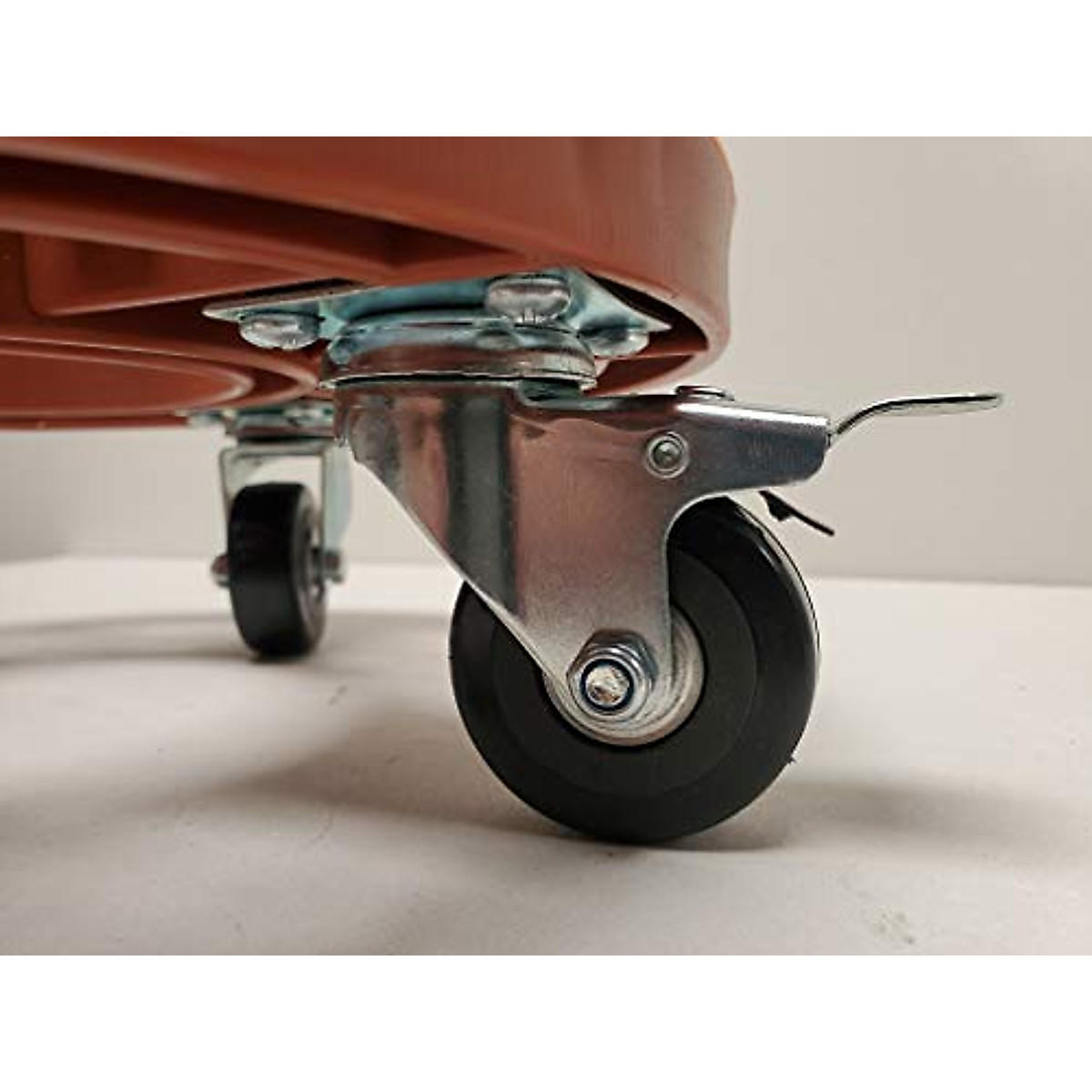 Little Easy, Patio Caddy Plant and Pot Mover; Easy Rolling; Decorative,Heavy Duty, 360° Swivel Locking Wheels; Durable Plastic; Indoor, Outdoor Home and Garden Tool; 12 Inch Plant Dolly (Terra Cotta)