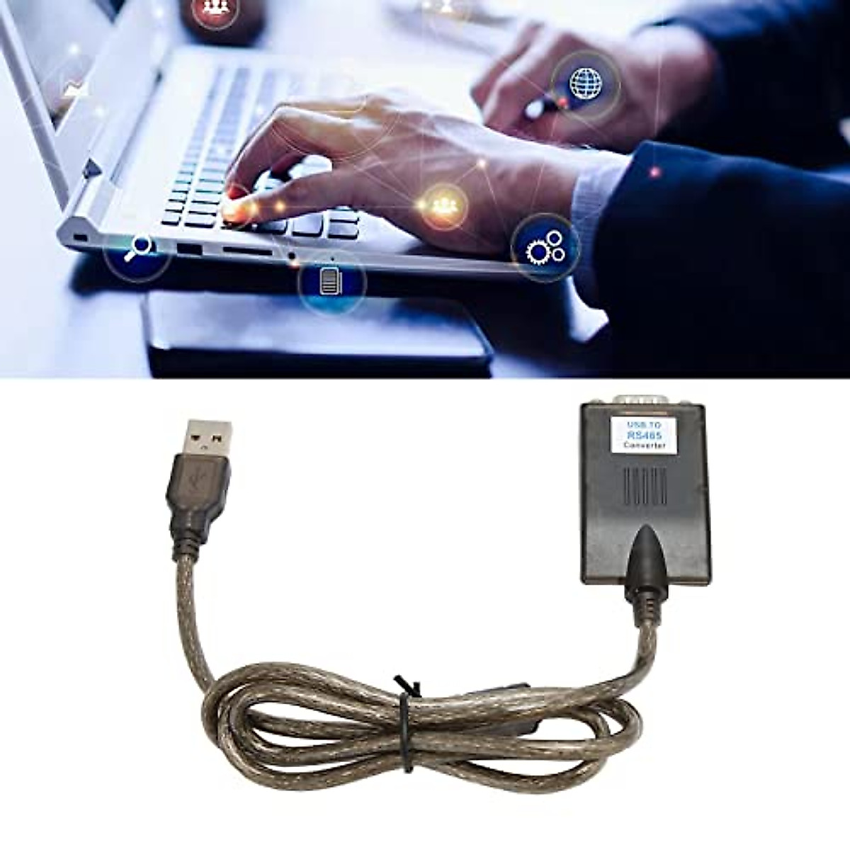 VINGVO USB 2.0 to RS485 Adapter, 600W Surge Protection USB to RS485 Converter for Industry