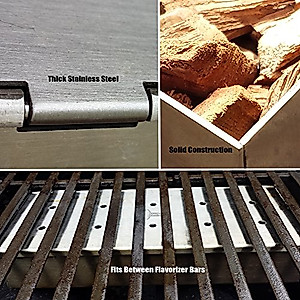 Cave Tools Grill Smoker Box Starter Kit for Wood Chips, Stainless Steel Bucket Style with Hinged Lid, BBQ Grill and Smoker Accessories - Medium