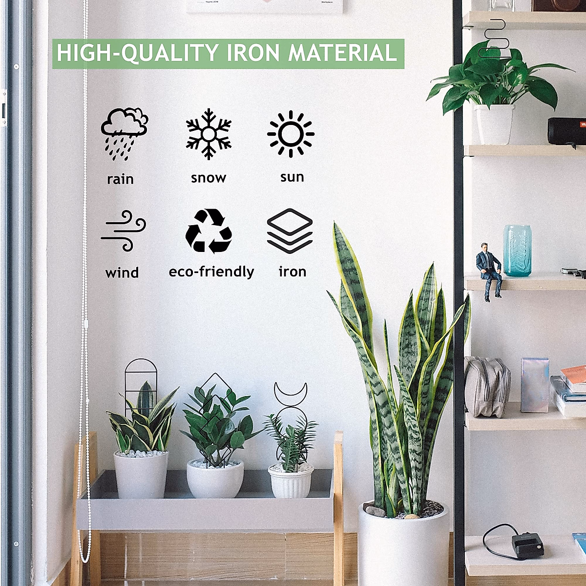 4 Pcs Plant Trellis for Climbing Plants Indoor, Small Trellis for Potted Plants,Indoor Plant Trellis for Potted Plants Support Black Garden Trellis for Hoya,Pothos,Flower,Monstera (4PCS Black)