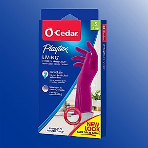 PLAYTEX Living Reuseable Rubber Cleaning Gloves (Small, 10 Pairs), Premium Protection Reusable Household Gloves