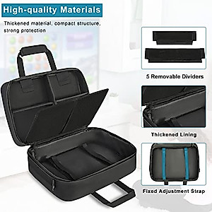 Carrying Case Compatible for PS5,Console Carrying Travel Case Compatible with Playstation 5 and PS5 Digital Edition,Protective Storage Bag Fits for PS5 Controllers,Game Discs,Charger&Accessories-Black