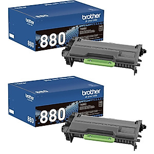 Brother Genuine TN-880 (TN880) Super High Yield Black Laser Toner -Cartridge 2-Pack