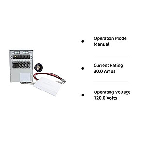 306A Pro/Tran2 30-Amp 6-Circuit 2 Manual Transfer Switch with Optional Power Inlet