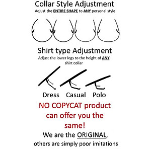 SIZE SELECTED: 16 Off-White | THE ORIGINAL Collar Support System | Collar Stays | NOT MADE of cheap, useless plastic like Copycat products.