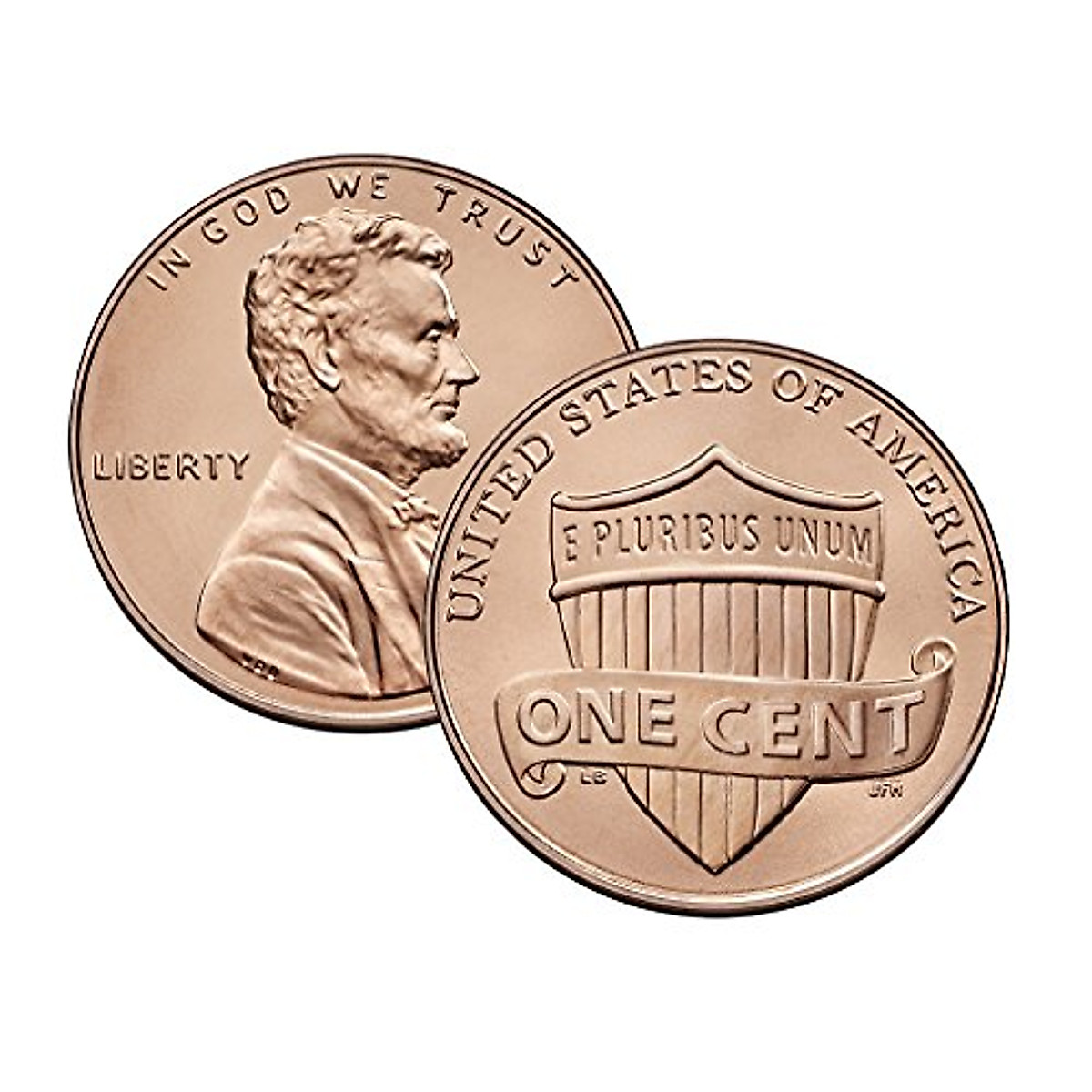 2010 P, D Lincoln Cent - 2 Bankroll Set - NEW SHIELD DESIGN Uncirculated