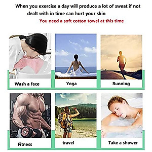 2 Pack Cotton Hand Towels,100% Cotton Face Towels, Durable Highly Absorbent Soft Washcloth Towel for Premium Luxury Spa Hotel Bathroom, Camping, Gym （14 x 30 Inch (Maoj-Classical Gray)