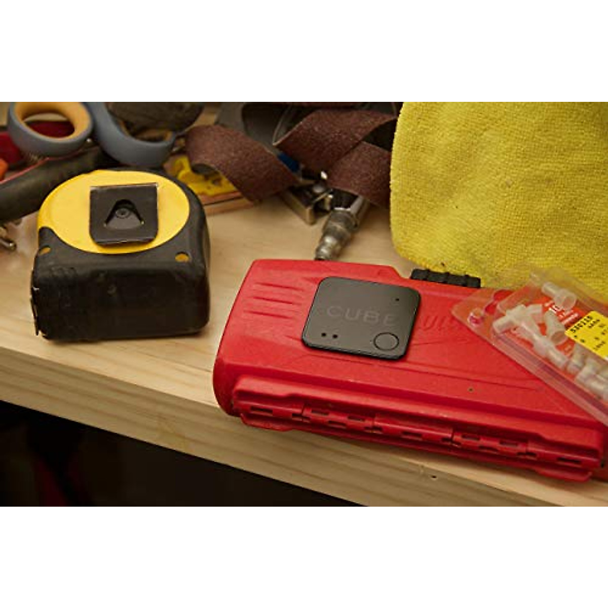 Cube Shadow Finder Locator, Tracking Devices for Wallet, Remote Finder, Item Finders, Bluetooth Tracker Tag + Rechargeable Battery - Ultra Thin