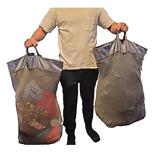 Double Laundry Hamper with Removable Lid and Two Removable Mesh Bags with Sturdy Construction in Elegant Gray Linen