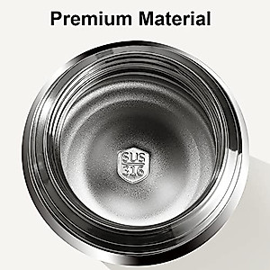 Livefunni Vacuum Insulated Thermos for Hot or Cold Food, 33oz Premium 316 Stainless Steel Food Flask with Foldable Spoon and Handle, Leakproof Thermal Food Jar Soup Container for Adults/Kids (Blue)