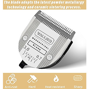 3 Pack Detachable Adjustable Pet Dog Grooming Clipper 5-in-1 Blade Compatible with WAHL Professional Animal Blade Arco, Bravura, Chromado, Creativa, Figura, and Motion Pet, Dog, and Horse Clippers