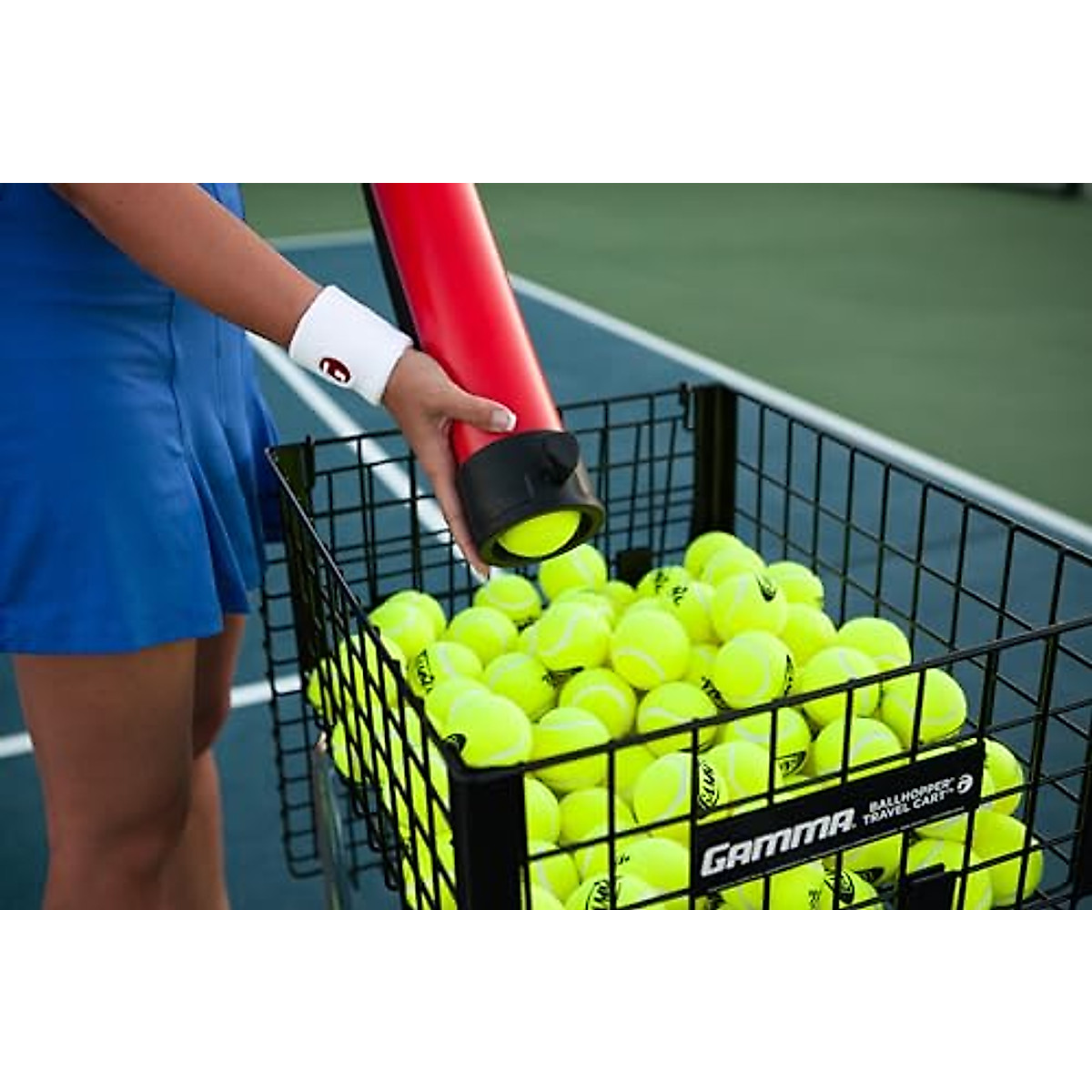 GAMMA Sports Pressureless Tennis-Balls Bucket, Bulk Tennis Balls, Premium Tennis Accessories, Pack of 48
