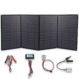 XINPUGUANG 200W Foldable Solar Panel Charger for Portable Power Station & RV Battery, Compatible with Jackery/Roackpals Generator, with 20A Controller for 12V Battery RV Boat Camping