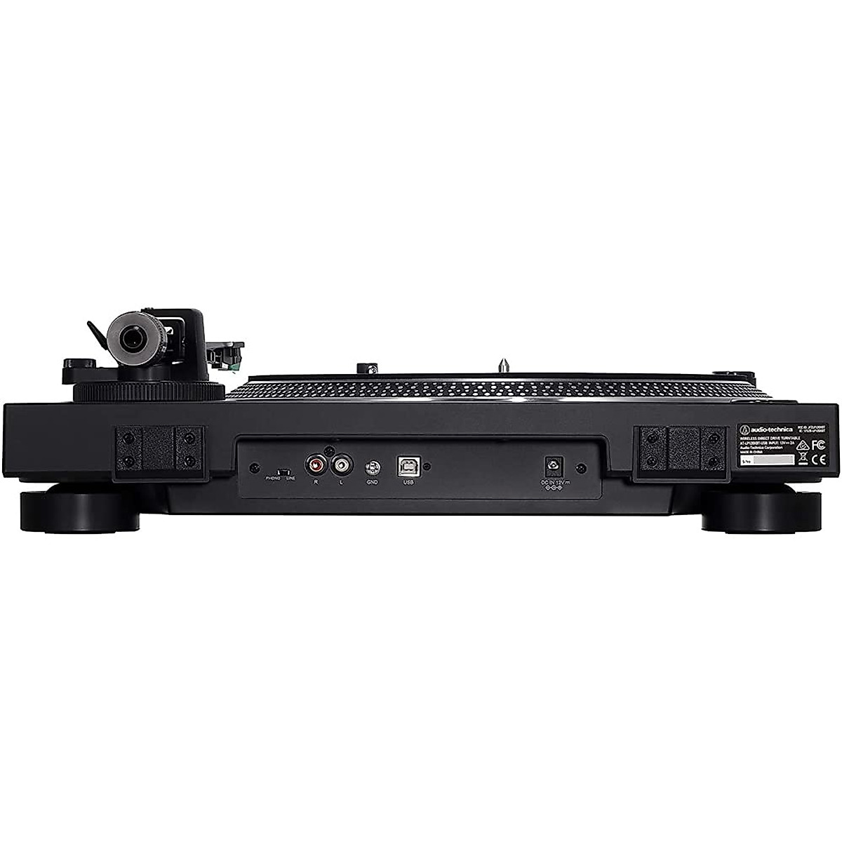 Audio-Technica AT-LP120XBT-USB-BK Wireless Direct-Drive Turntable Black Bundle with Mackie CR4-XBT 4 inch Creative Reference Multimedia Studio Monitors and Premium 2 YR CPS Enhanced Protection Pack