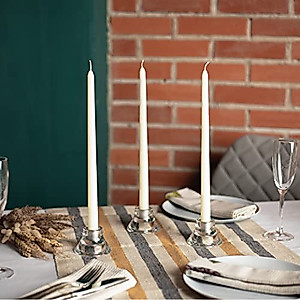 CANDWAX Ivory Taper Candles 14 inch Dripless - Set of 12 Tapered Candles Ideal as Dinner Candles - Smokeless and Unscented Taper Candles Long Burning - Hand Poured Tall Candlesticks