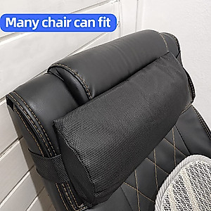 Universal Replacement Pillow Headrest for Zero Gravity Chair with Elastic Band, Beach Removable Padded Headrest Pillow for Recliner Lounge Chairs Head Neck Lumbar Support