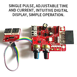 100A Spot Welder Machine Time Control Board, Digital Display Adjustable Spot Welding Module, Time and Current Controller Panel Timing Ammeter Machine Spot Welders Transforming Control Board