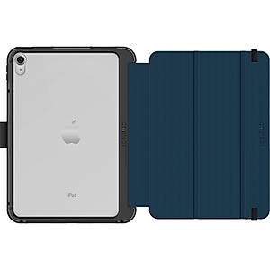 OtterBox Symmetry Folio Series case for iPad 10th Gen (ONLY) - Coastal Evening (Clear/Black/Blue), Ultra-Sleek Design, Multiple Viewing Positions, Magnetic Sleep/Wake Cover