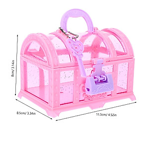 TOYANDONA 2pcs Box Children's Treasure Chest Pirate Treasure Chest Decorative Boxes Treasure Chest with Lock Toy Treasure Chest Pirate Chest Plastic Boxes for Party Favors Small Chest