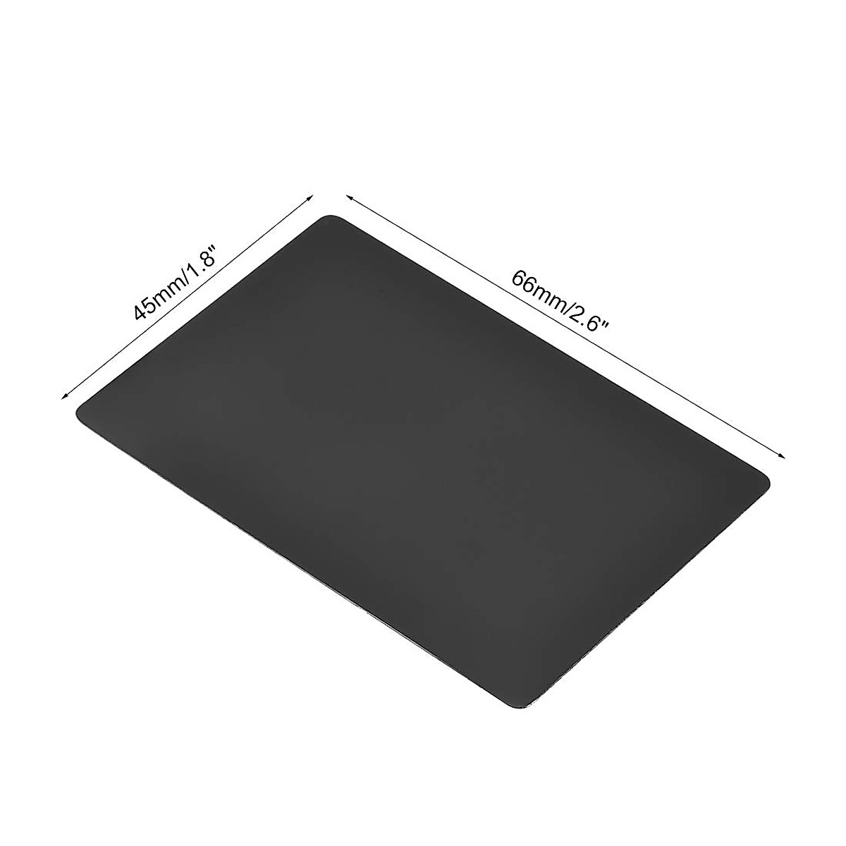 uxcell Blank Metal Card 66x45x0.3mm Painted Aluminum Plate for DIY Laser Printing Engraving Black 10 Pcs