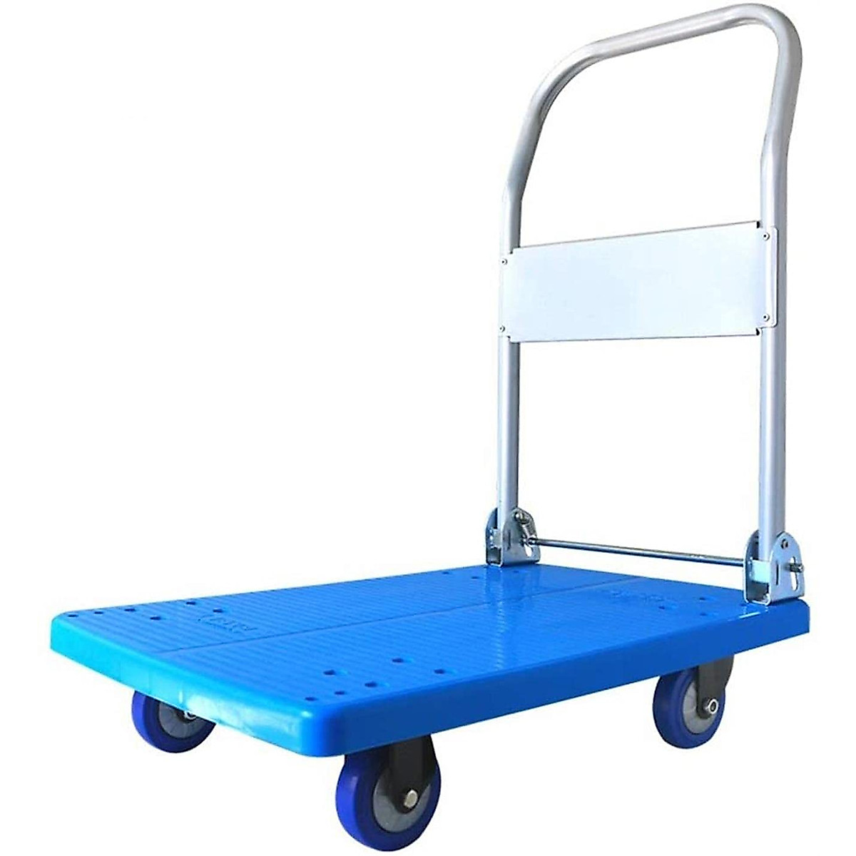 Folding Cart with Wheels, Push Cart Hand Trucks Utility Carts Service Carts Platform Trucks, Foldable Heavy Duty Trolley (Color : 100X60CM)