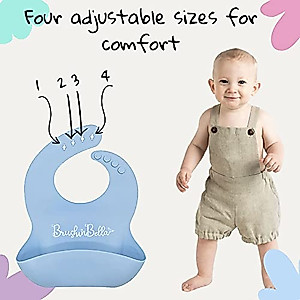 BrushinBella Baby Feeding Supplies - Complete Baby Feeding Set with Baby Plate, Baby Spoons First Stage, Silicone Bib and Snack Cup - Infant Eating Utensils and Baby Bowl with Suction