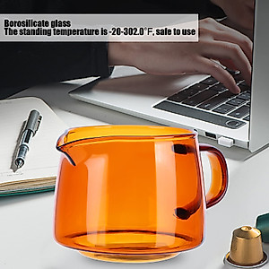 Glass Cup, High Borosilicate Glass Coffee Mug Practical Heat Insulation for Drinkware for Coffee Accessories(amber)