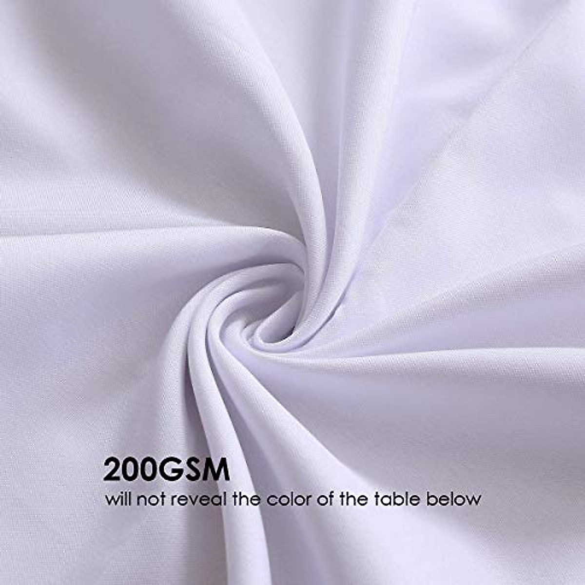 [2 Pack] White Round Tablecloths 90 Inch [Perfect Size for 30-60 Inch Tables] Premium Quality Textured Washable Polyester Fabric 90" Table Cloth White