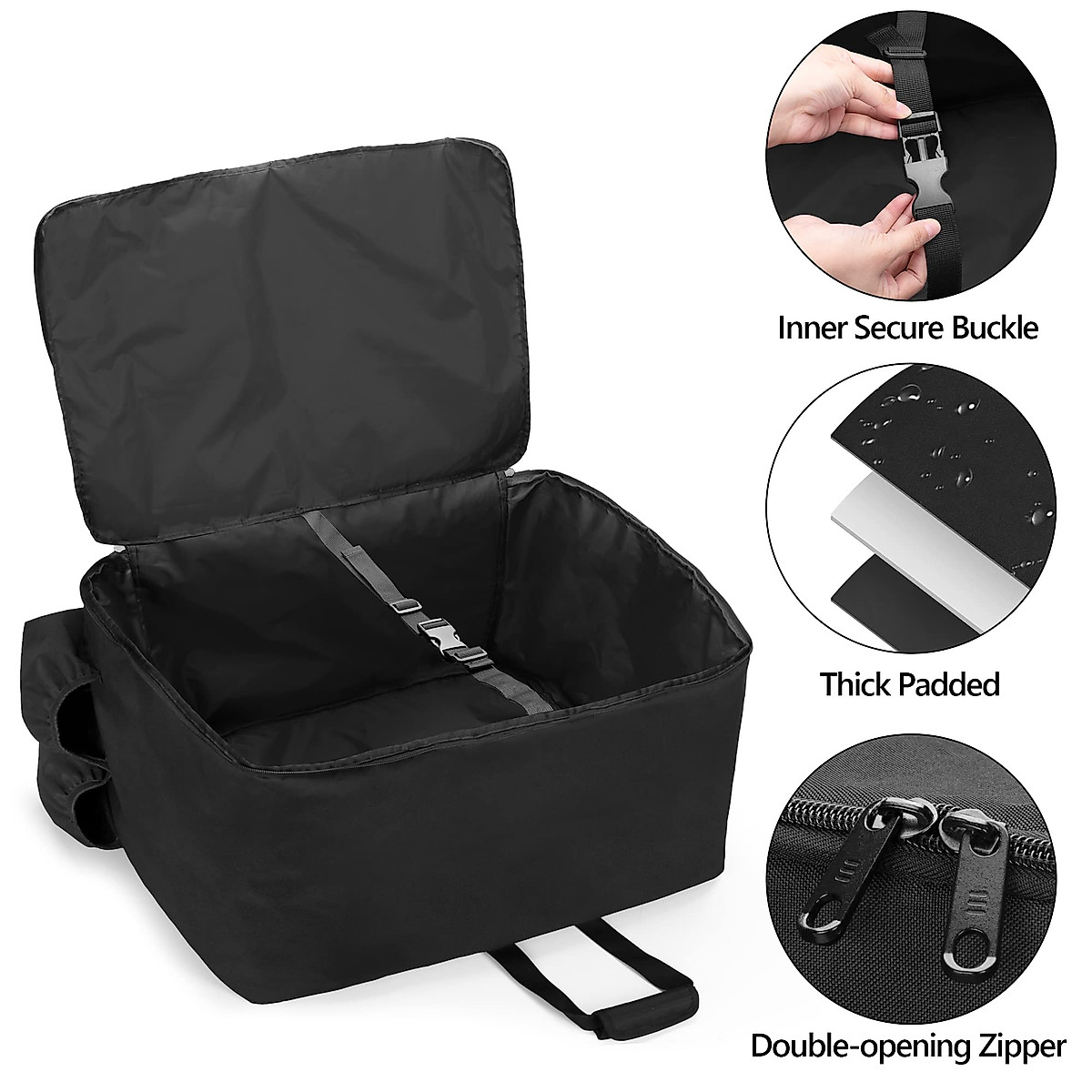 HODRANT Griddle Carry Bag Compatible with Blackstone 22 Inch Tabletop Griddle with Hood Lid and Stand, 22 In Portable Grill Cover for Outdoor Tabletop Griddle Storage, for Camping & Travel, Bag Only