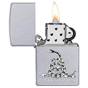 Zippo Don't Tread on Me Satin Chrome Pocket Lighter
