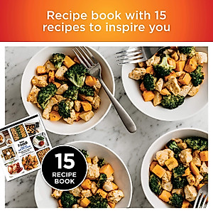 Ninja SP101 Digital Air Fry Countertop Oven with 8-in-1 Functionality, Flip Up & Away Capability for Storage Space, with Air Fry Basket, Wire Rack & Crumb Tray, Silver