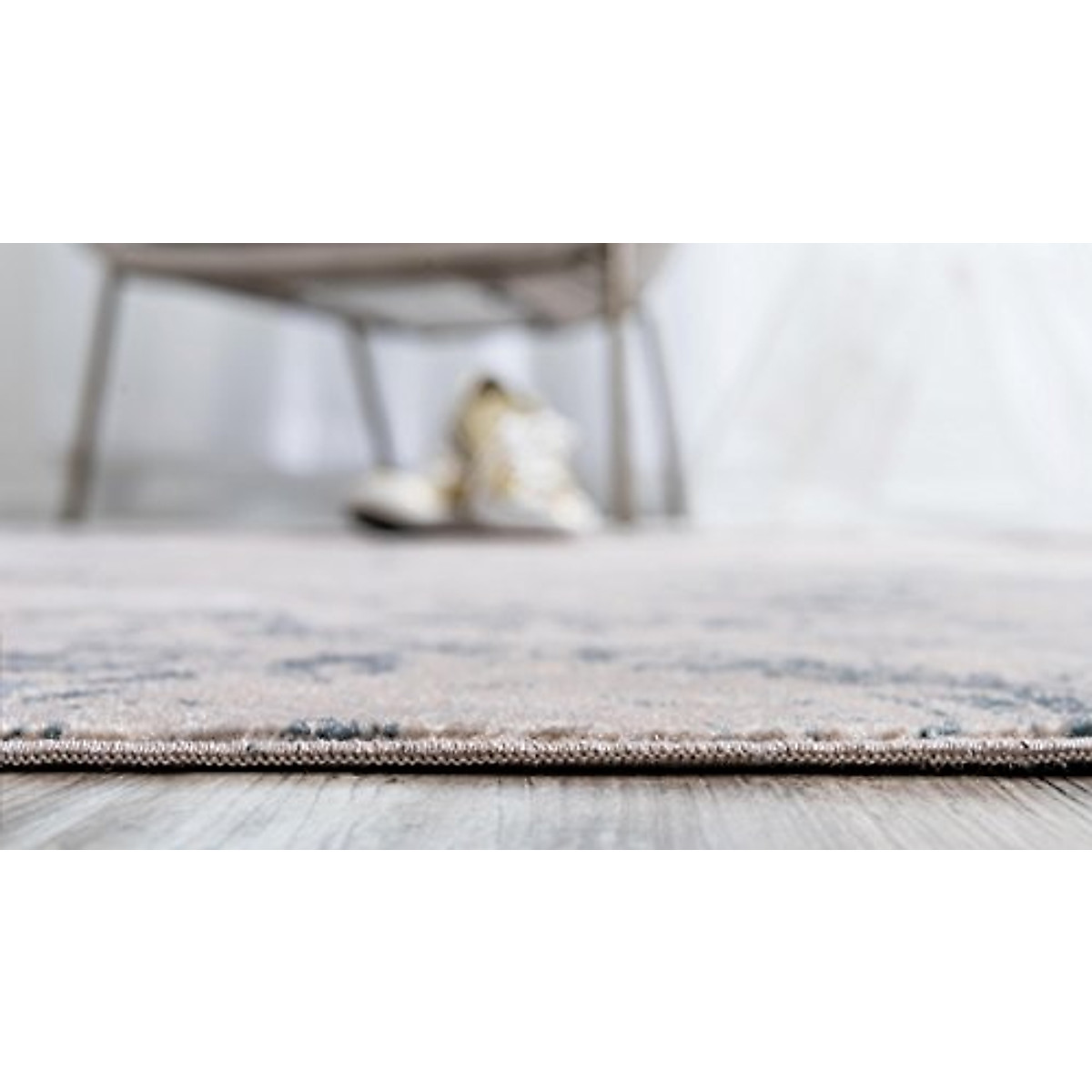 Unique Loom Paris Collection Pastel Tones Traditional Distressed Blue Area Rug (8' 0 x 10' 0)