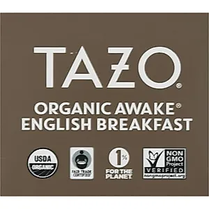 TAZO Tea Bags, Black Tea, Regenerative Organic Awake English Breakfast Tea, 16 Count