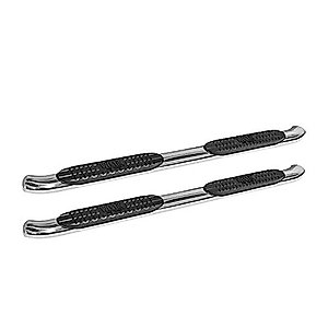 Westin 21-23710 Pro Traxx 4 Oval Nerf Step Bars fits 2014-2018 Silverado Sierra 1500 Dbl Cab 2019 Silverado LD Sierra 1500 Limited Dbl Cab 2015-2019 Silverado Sierra 2500 3500 Dbl Cab Polished SS 1 Pair