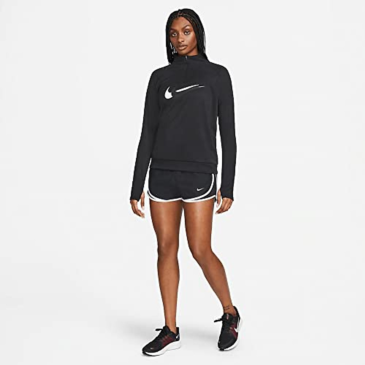 Nike Womens Tempo Running Shorts Black | Black | White Large