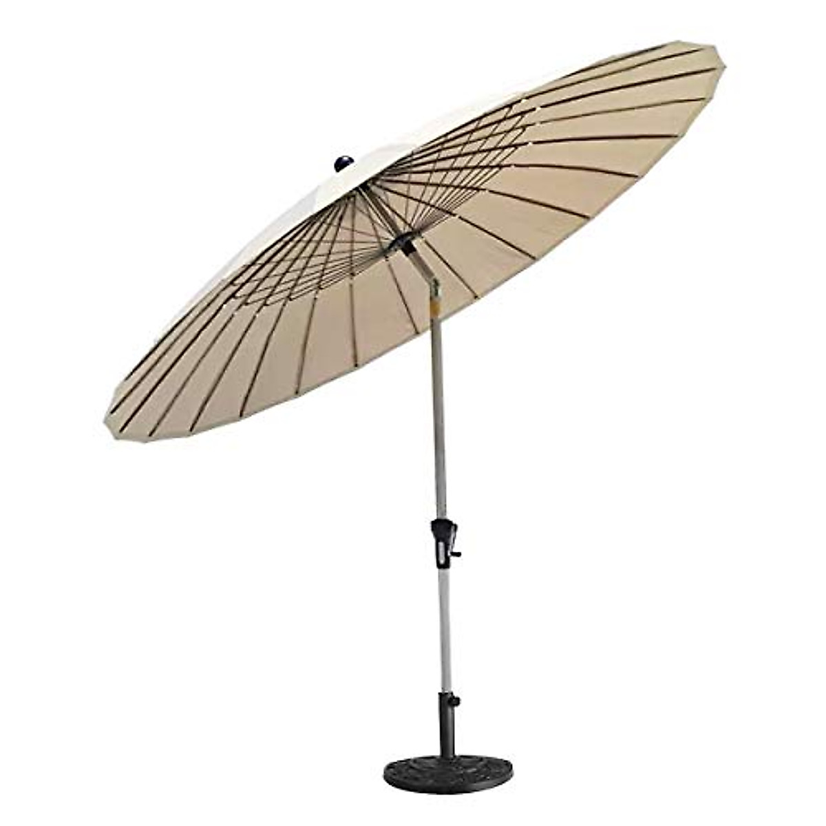 Giantex 20" Outdoor Patio Half Round Umbrella Base Stand Black W/ 9Ft Half Round Umbrella (Stand)