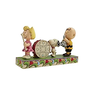 Enesco Jim Shore Peanuts Marching Band Parade Figurine, 4.625 Inch, Multicolor