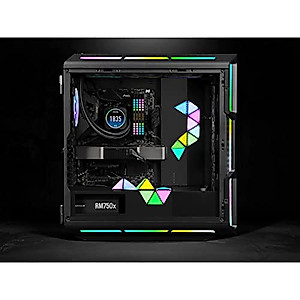 Corsair iCUE LC100 Case Accent Lighting Panels - Mini Triangle - 9X Tile Starter Kit (81 RGB LEDs with Light Diffusion, Simple Magnetic Attachment, iCUE Lighting Node PRO Included)